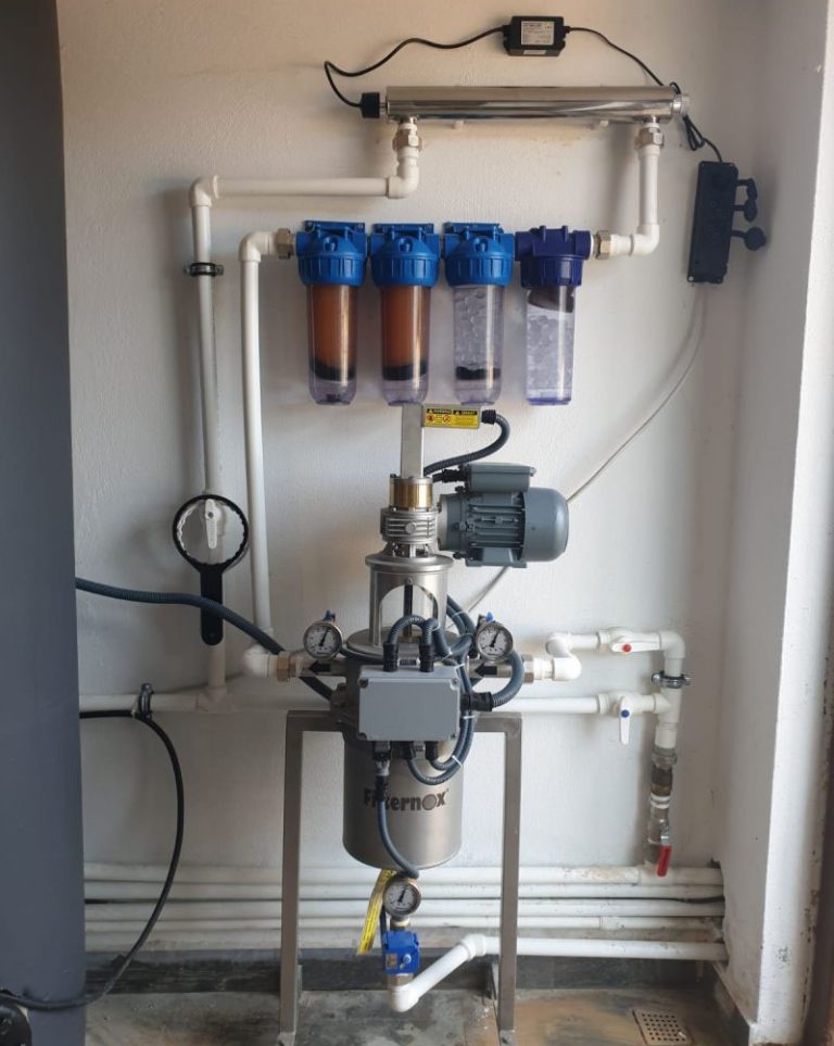 Filtration for wine yard drip irrigation and domestic usage